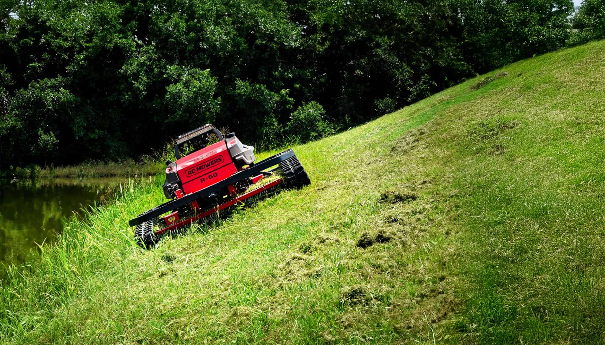 Retention Pond Mowers | Safely Mow Retention Ponds | RC Mowers