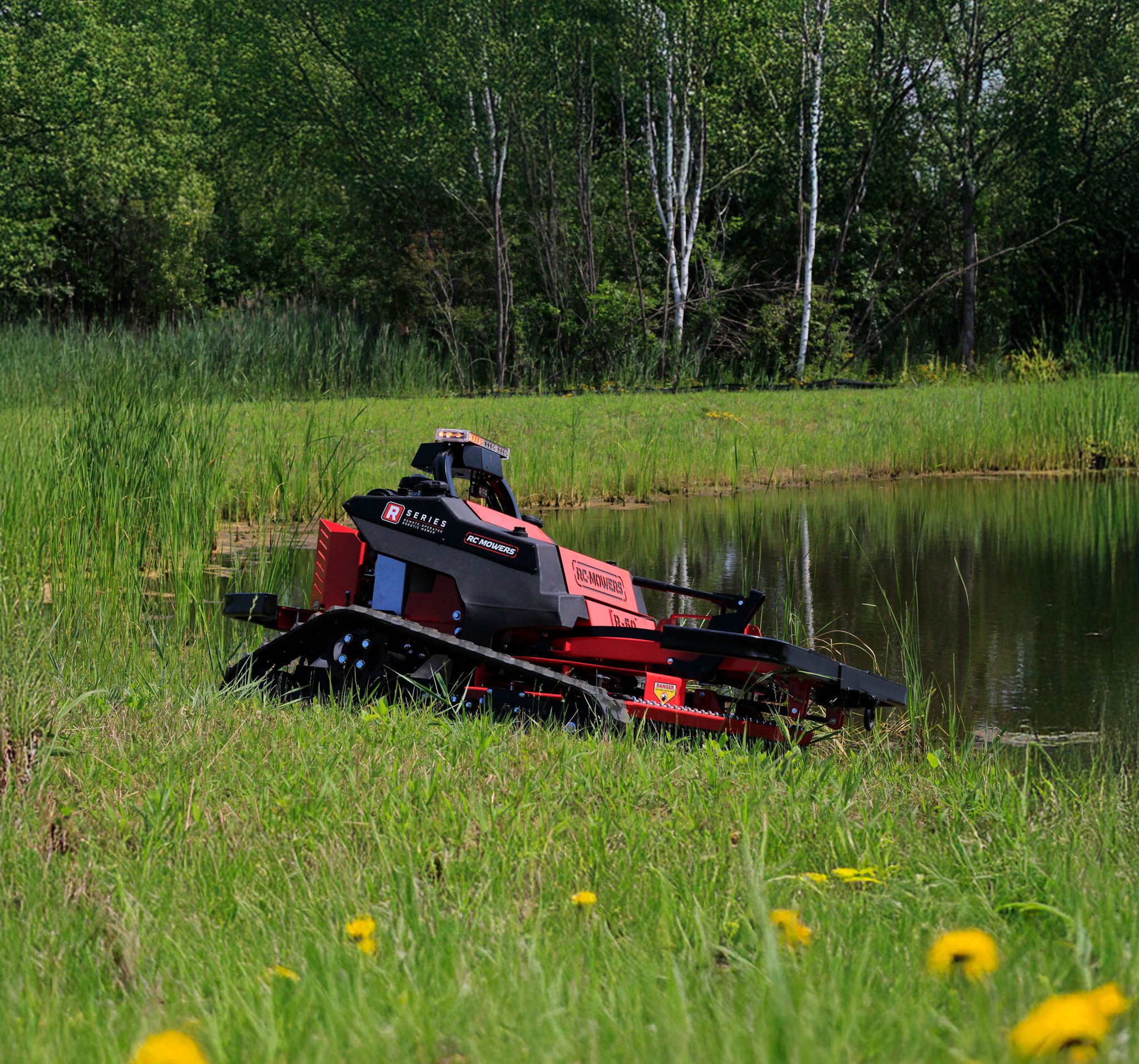 Retention Pond Mowers | Safely Mow Retention Ponds | RC Mowers